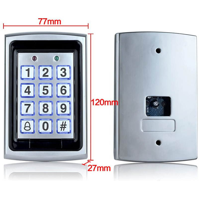 125KHz RFID Metal Access Control Keypad Standalone Access Controller EM ...