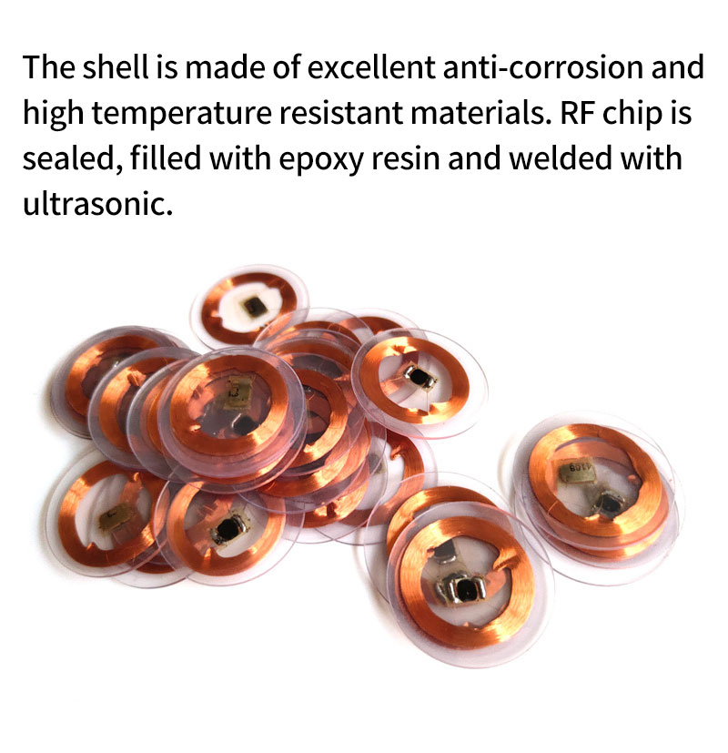 10 Pcs 125KHz EM4100 / 13.56Mhz M1 Coil Transparent Coin Card Read Only ...