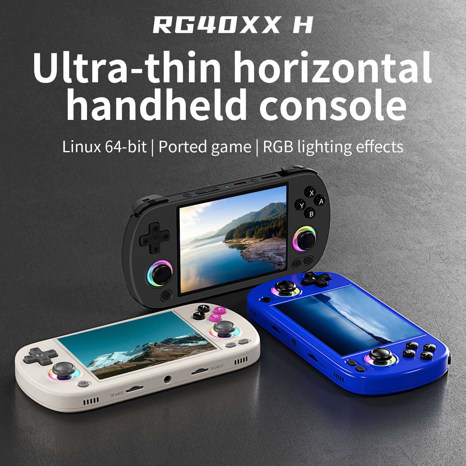 ANBERNIC RG40XX H Horizontal screen handheld game console 4 inches Linux 64-bit Supports ported ...