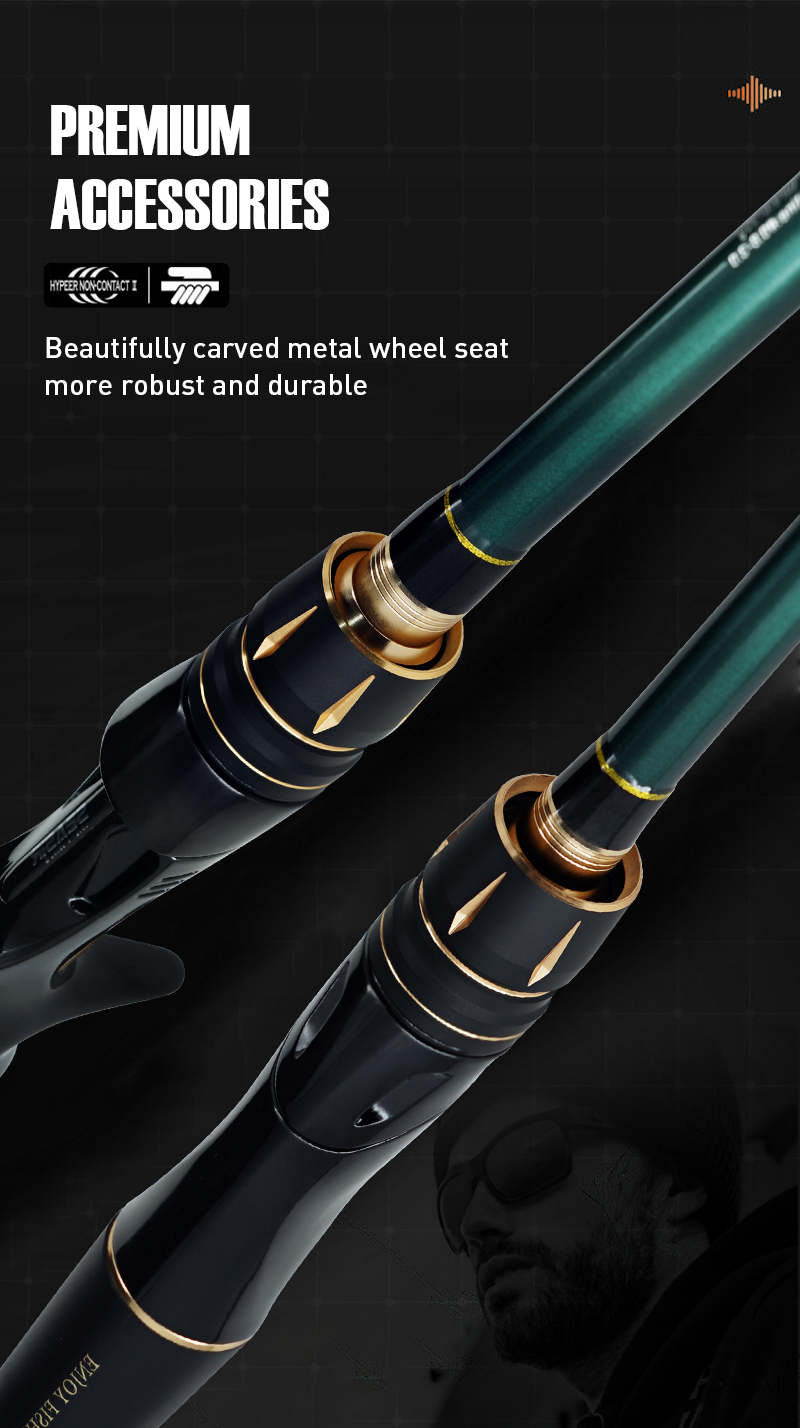 SEASIR Dark Dragon M/ML Two Rod Tips Spinning Baitcasting Fishing Rod Lure Carbon Fiber One ...