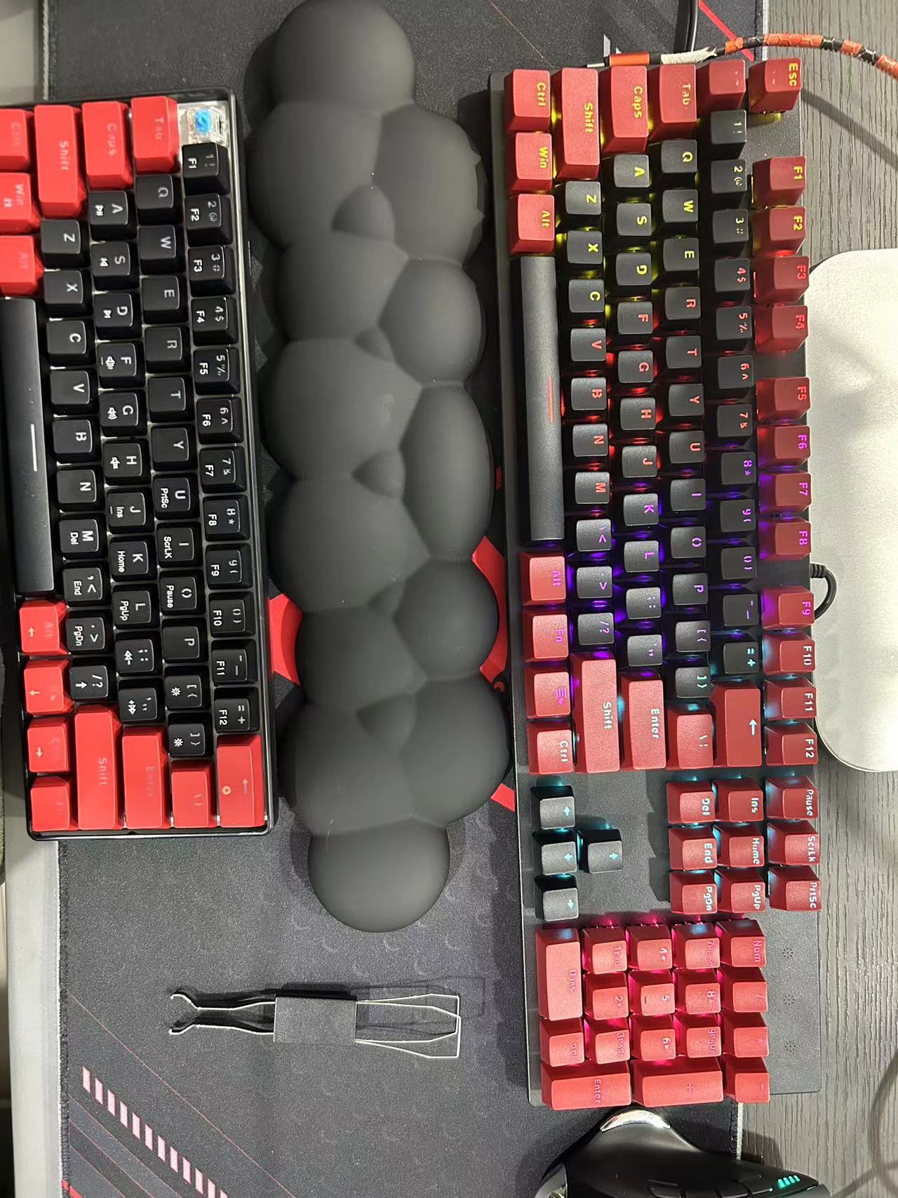 PBT Red Black 104 Keycaps ABS OEM Universal Backlight Keycaps ...