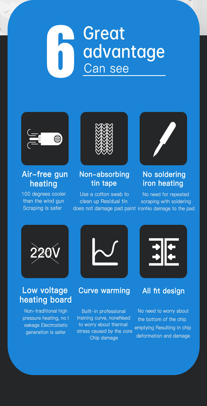 MaAnt SL-2 Preheating Platform Constant Temperature BGA glue removing station for iPhone Android ...