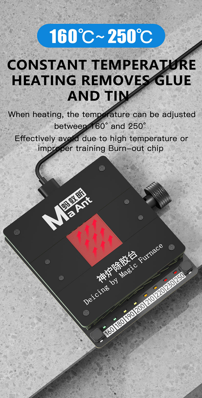 MaAnt SL-2 Preheating Platform Constant Temperature BGA glue removing station for iPhone Android ...