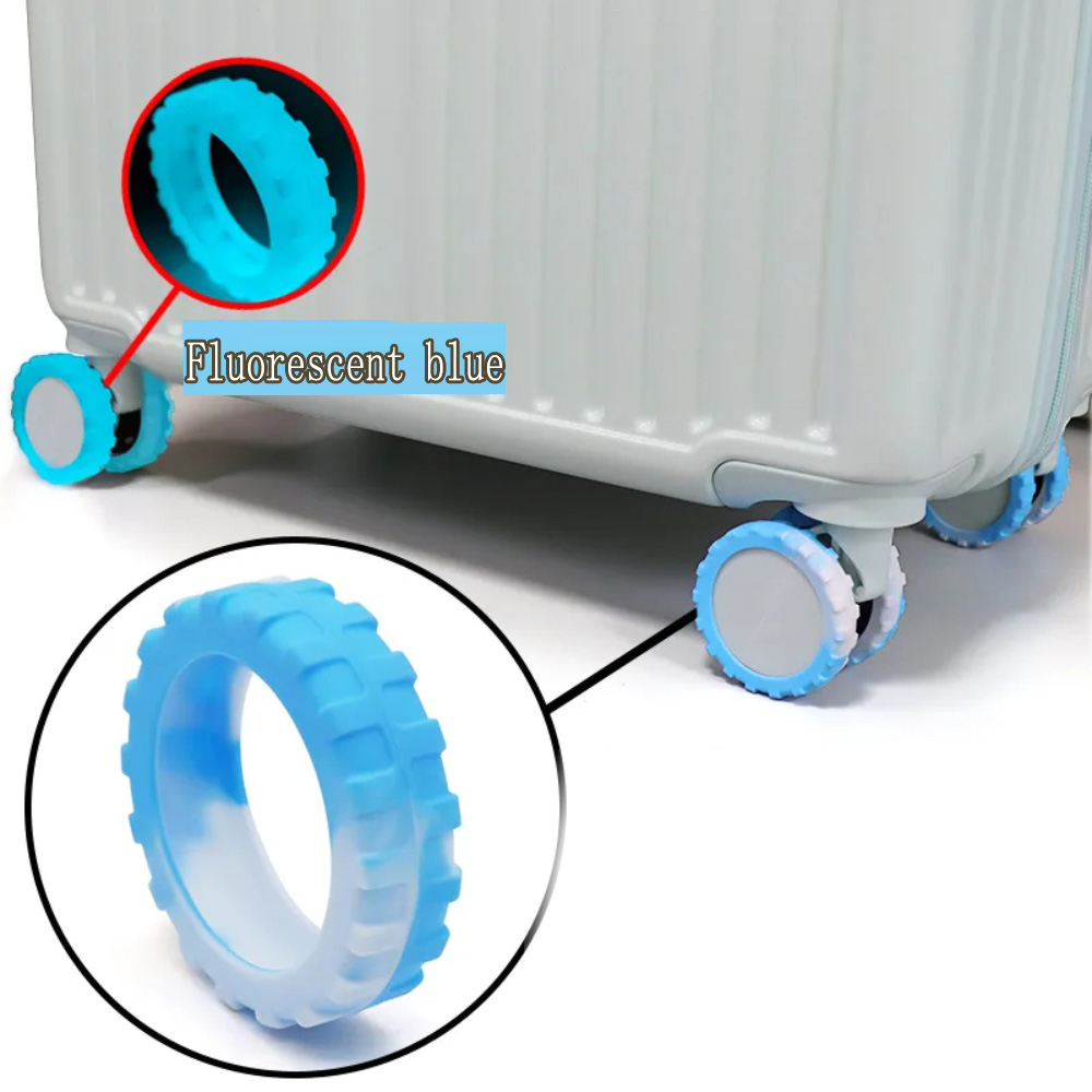 Rubber Ring Flexible Luggage Wheel Cover Protector Rubber Caster ...