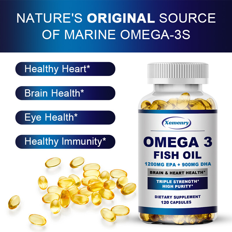 Triple Action OMEGA 3 FISH OIL - Natural Antioxidant - For Balanced ...