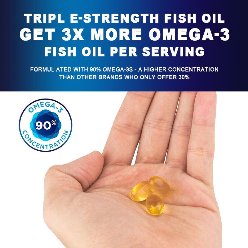 Triple Action OMEGA 3 FISH OIL - Natural Antioxidant - For Balanced ...