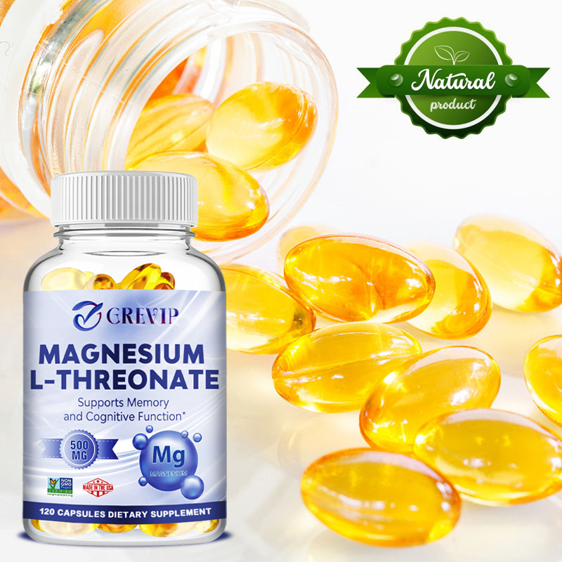 GREVIP - MAGNESIUM L-THREONATE capsules - Liposomal extract for men and ...