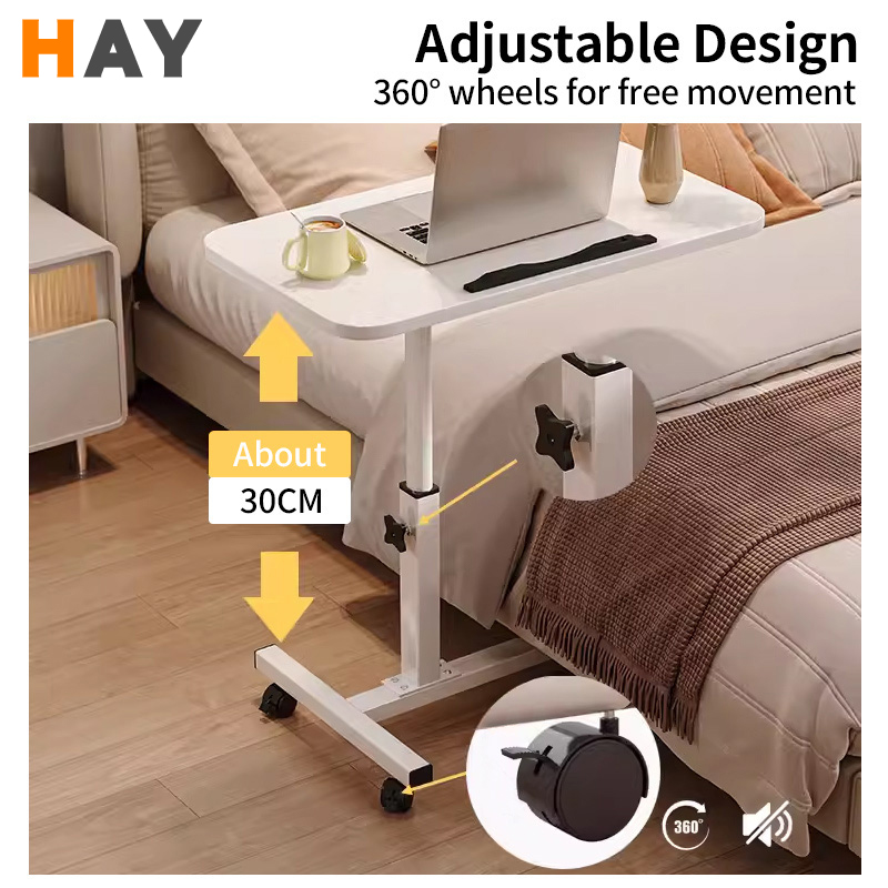 Adjustable table Upgraded Foldable Bedside table Computer Table with ...