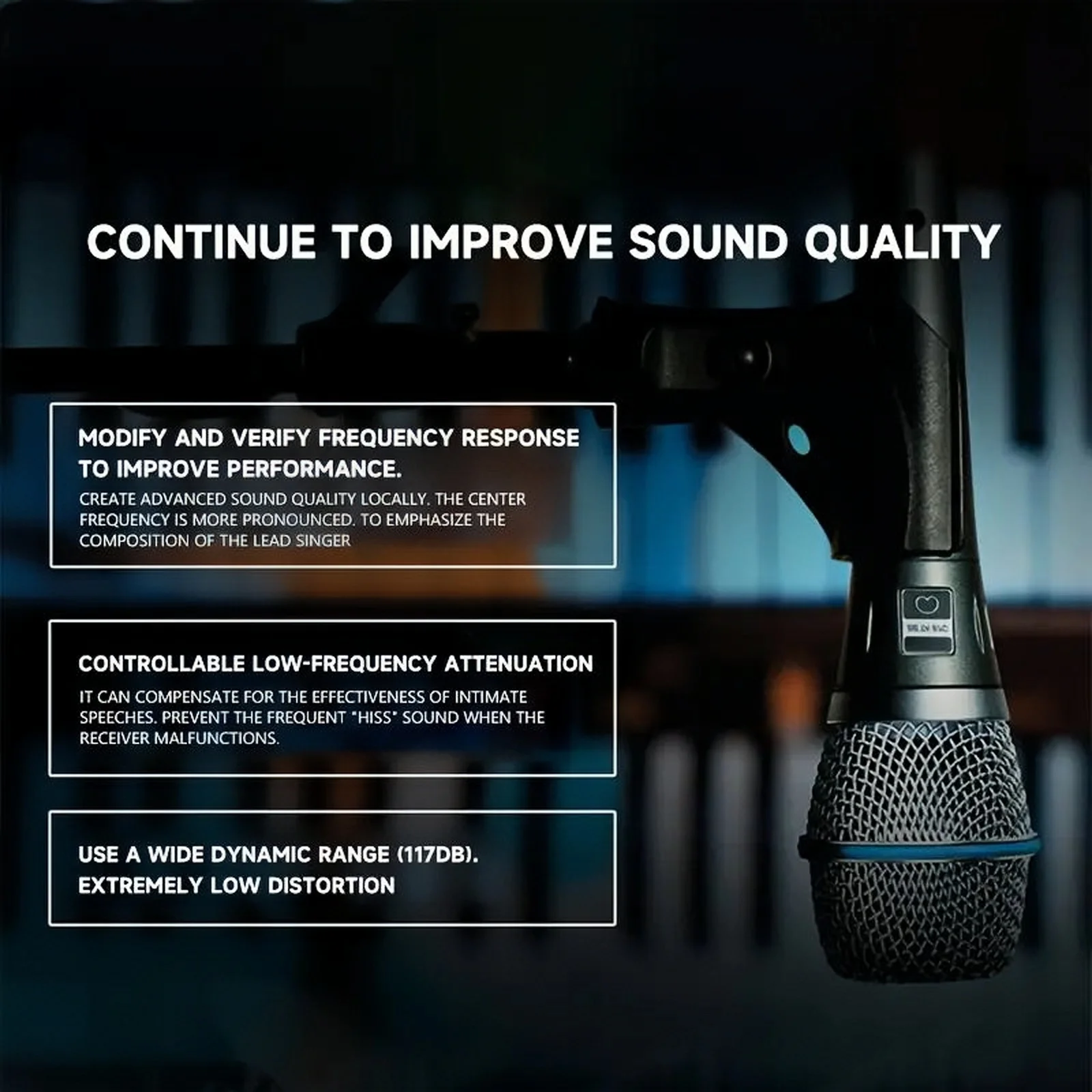 BETA 87A Supercardioid Dynamic Microphone For Stage Singing Professional Wired Microphone for ...