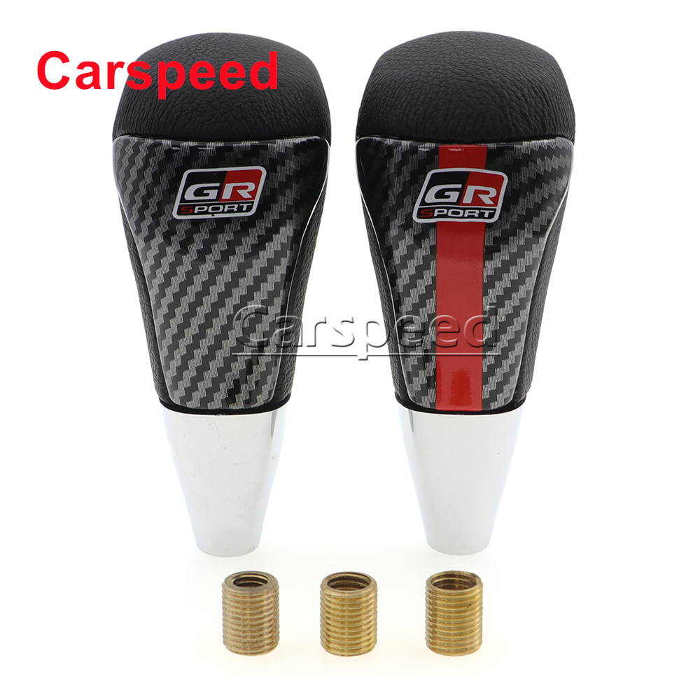 TRD GR Sport Racing Carbon Look Leather Gear Shift Knob For Toyota GT86 GR 86 Land Cruiser LC200 ...