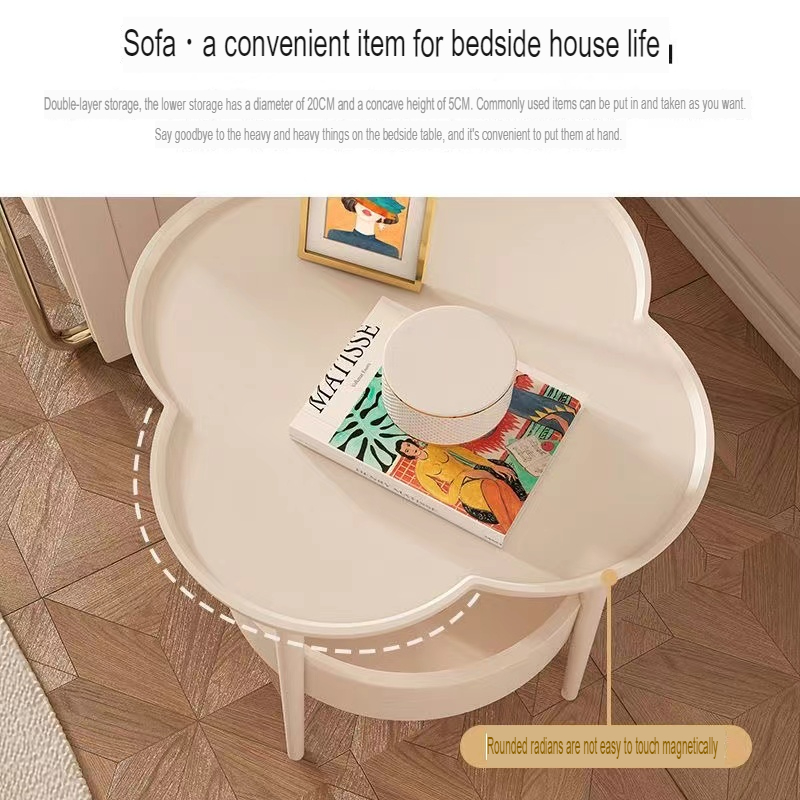 Minimalism Modern Coffee Table Simple Double Layer Storage Rack With ...