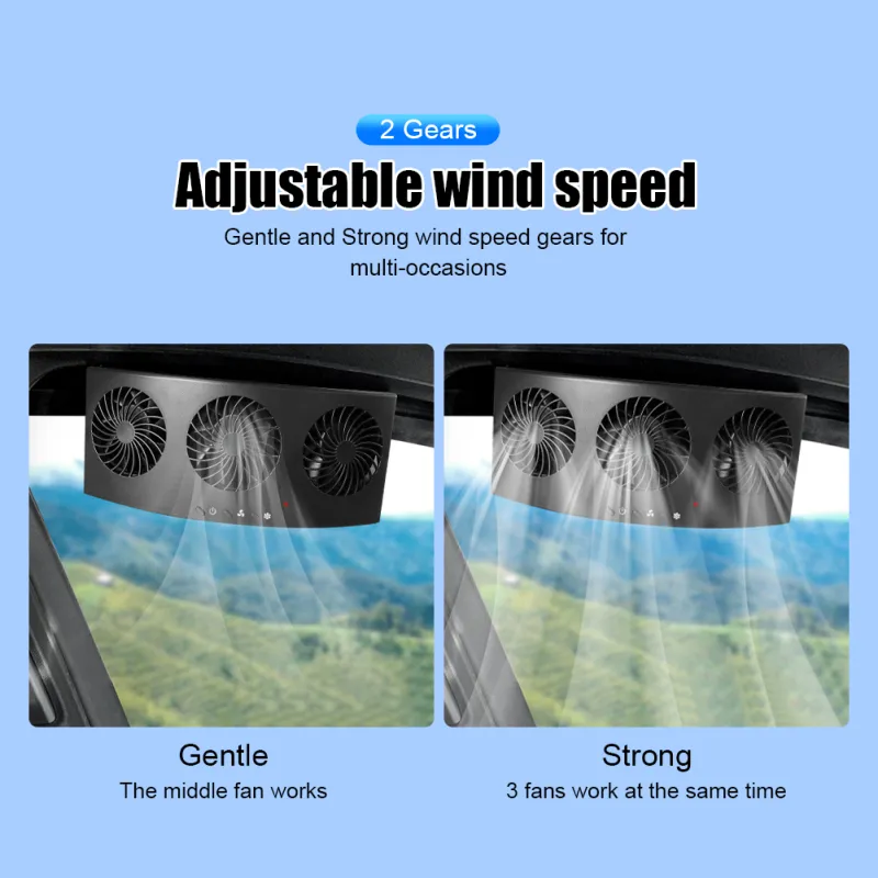 Car Window Exhaust Fan 4000 RPM 2 Levels Car Exhaust Fan USB Powered ...