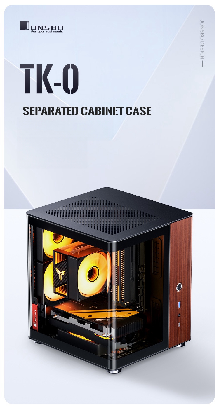 Jonsbo TK-0 ITX Sea View Room Case Glass Side Transparent Small Case SFX Power Gaming Desktop ...
