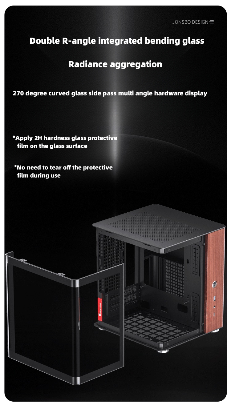 Jonsbo TK-0 ITX Sea View Room Case Glass Side Transparent Small Case ...