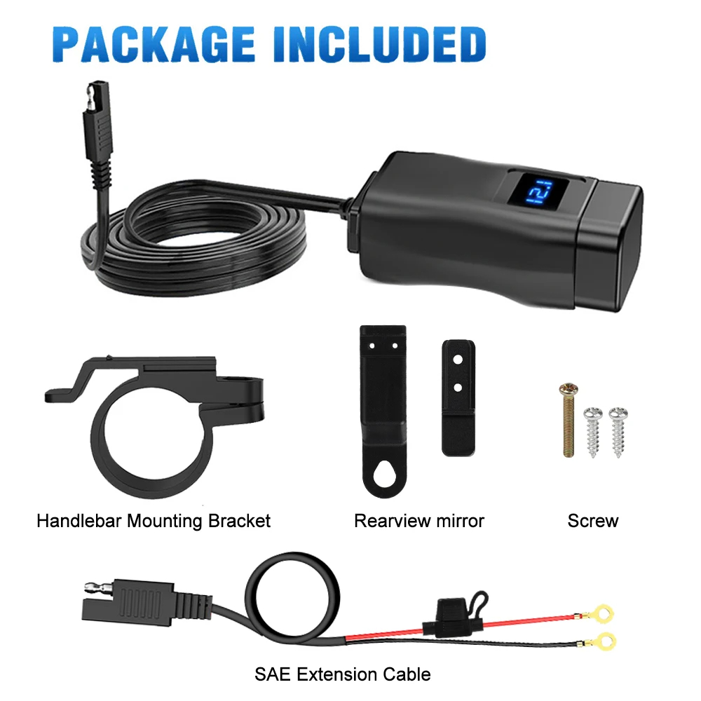 PD QC3.0 Motorcycle USB Fast Cellular Charger Waterproof Type C Port ...