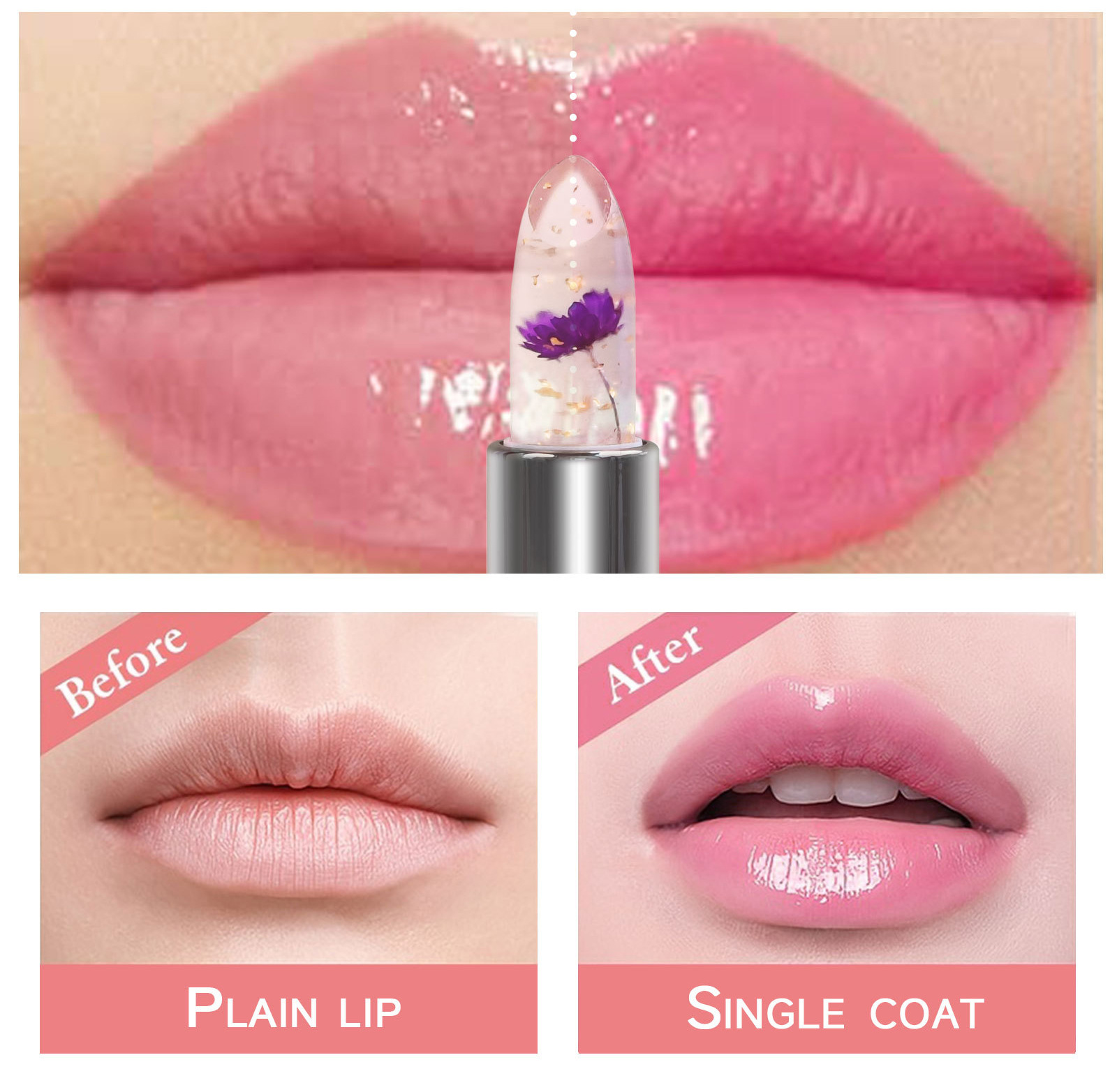 Thermal Flower Lipstick, Color-Changing Moisturizing Long-Lasting ...