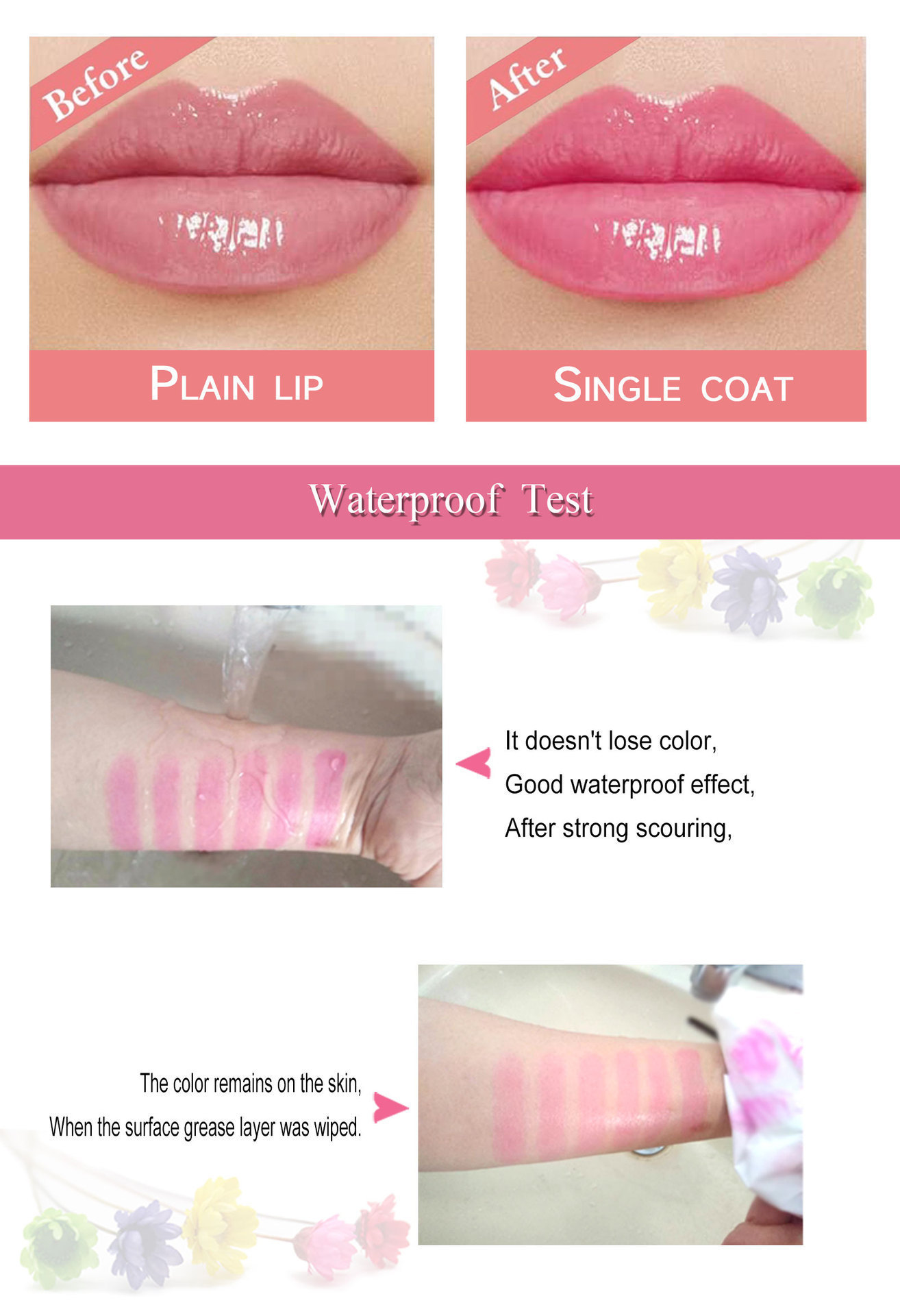 Dried Flower Lipstick Six-Piece Set Temperature Change Lipstick ...