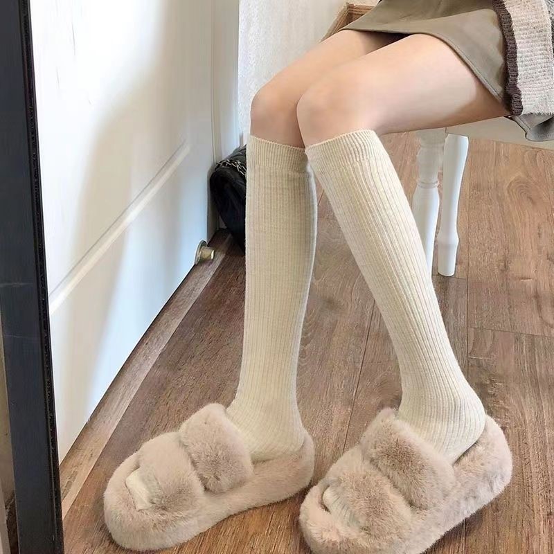 Knee-High Socks For Women - Trendy Chunky Knit Boot Socks for Autumn ...