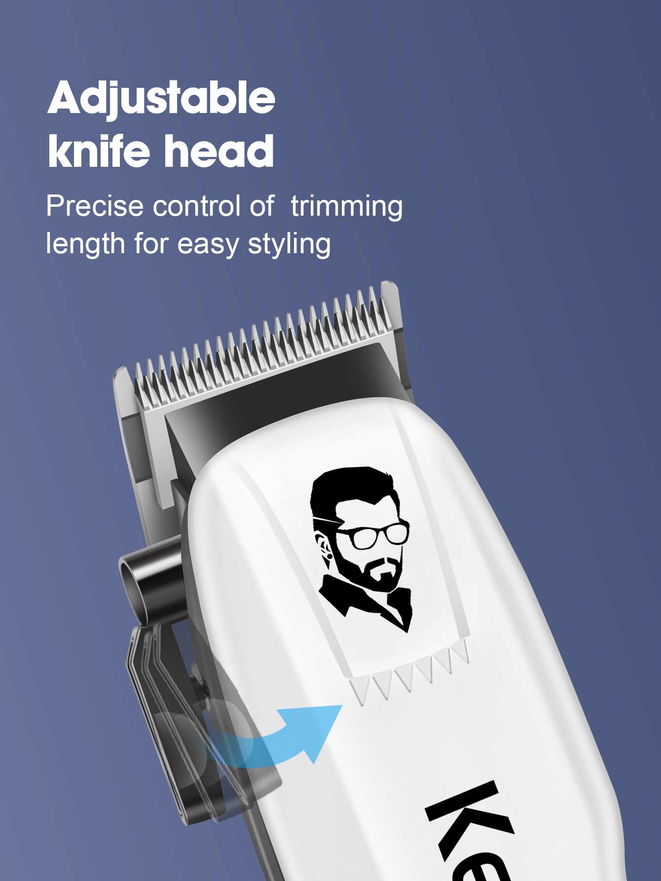 Kemei PG809A Electric Hair Cutting Maching Wireless Trimmer Men ...