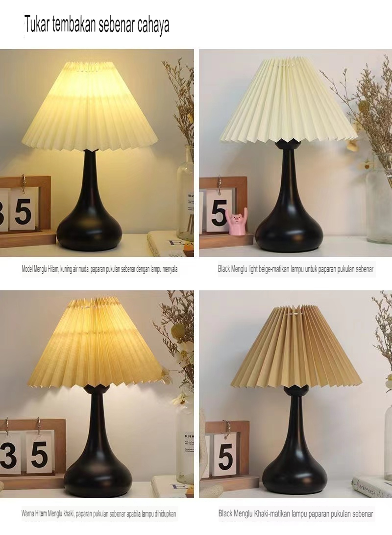 Modern LED Table Lamp Gift Wedding Lampu Meja Bedside Table Lamp Table ...