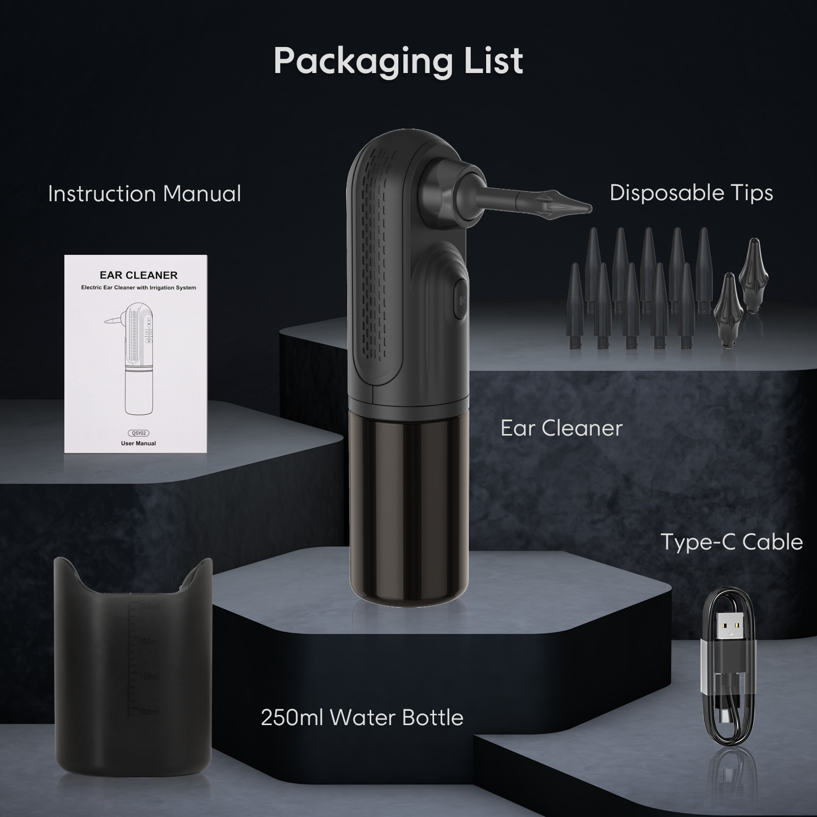 New ear cleaner Ear canal cleaner Ear flusher Portable rechargeable ...