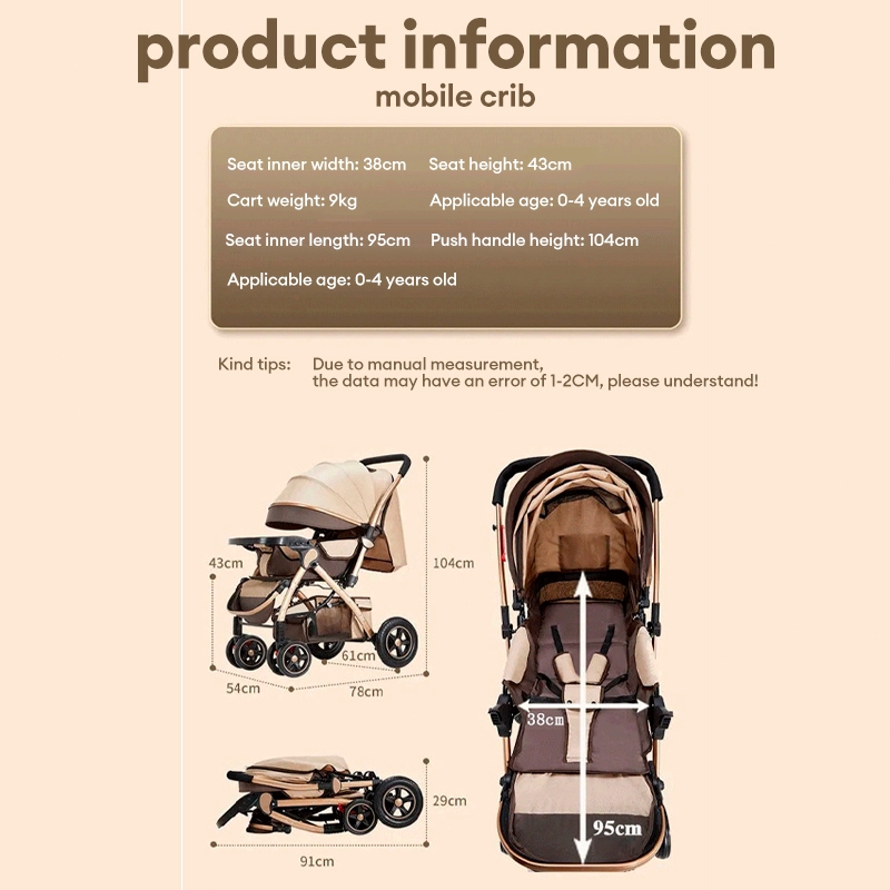 【COD】Stroller Baby free plate portable Baby Stroller front and rear ...