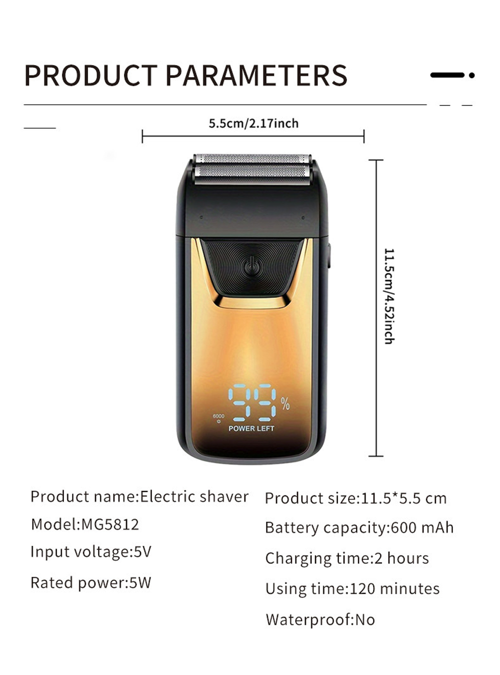 INSMART Reciprocating Electric Shaver M-208 Men Razor Reciprocating 2 ...