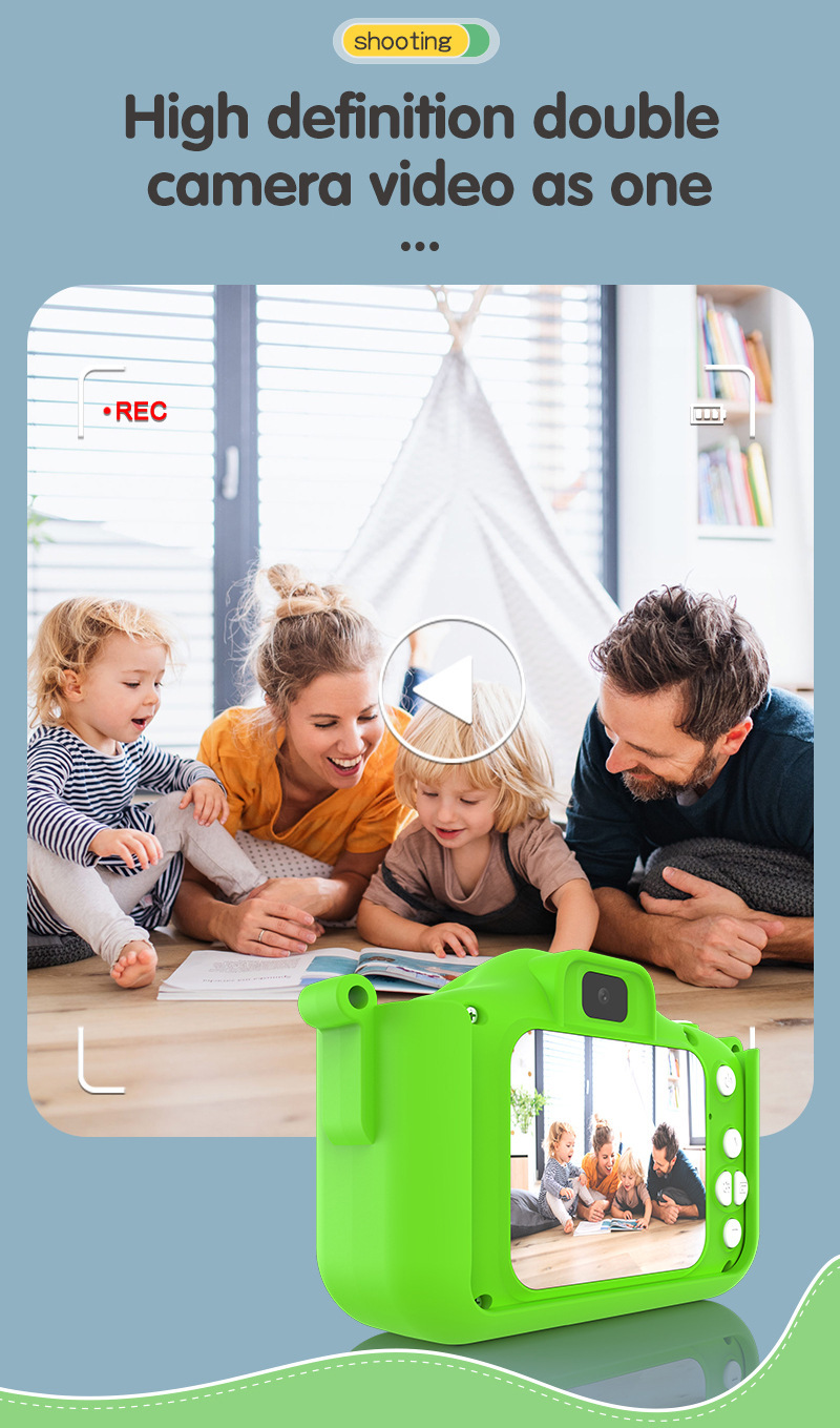 YMX X12S 4800W New HD Dual Camera Cartoon Dinosaur Mini Digital Camera ...