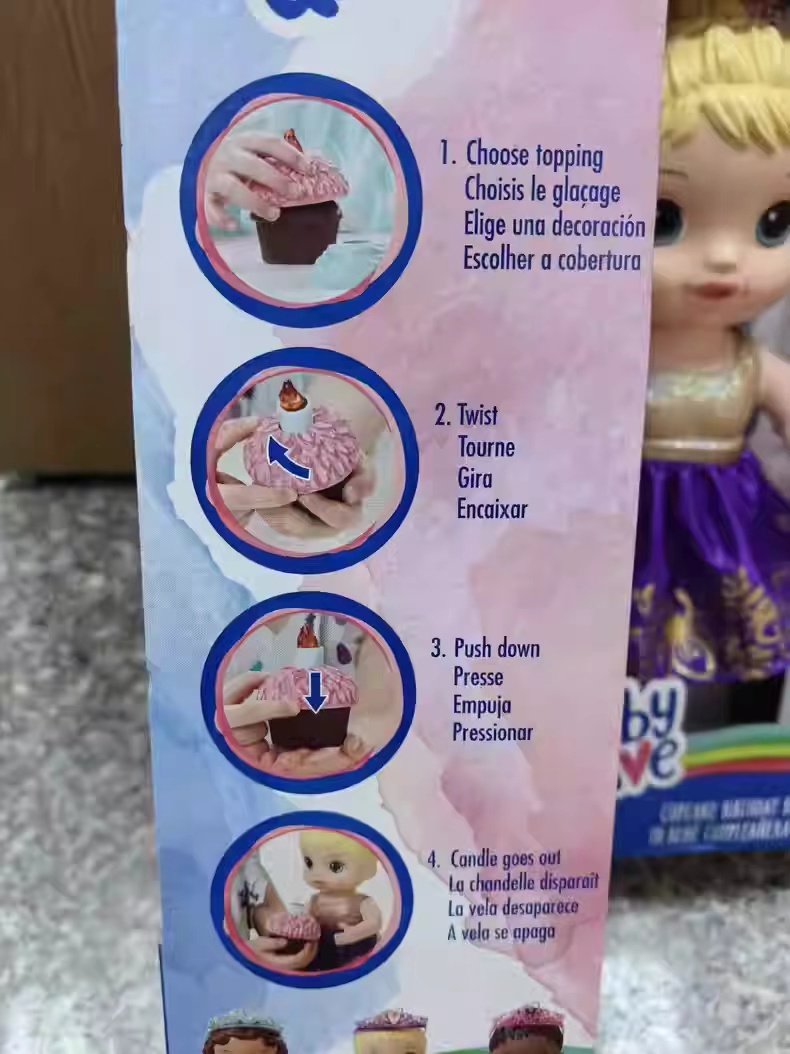 Baby Alive Cupcake Birthday Blonde Baby Girl Doll E0596 | Shopee Malaysia