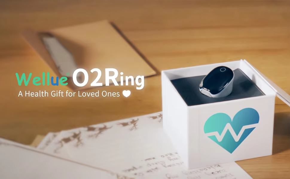 Wellue O2ring Health Monitoring Ring 16 Hours Battery Run Times Blood Oxygen SpO2 Sensor Apnea ...