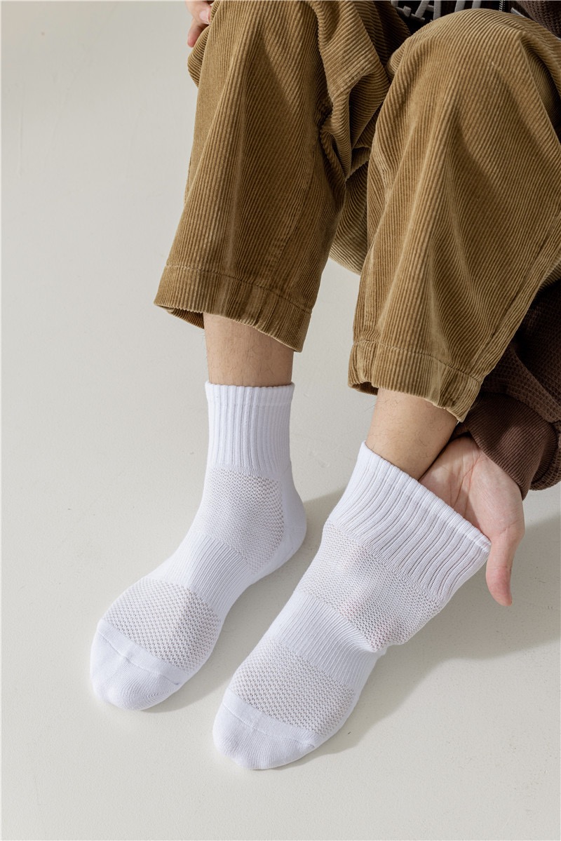 Deodorant Sweat-Absorbent Socks Men's Summer Autumn Winter Mid-Tube ...