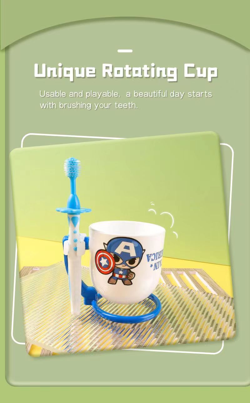 Disney New Style Marvel Children Brushing Teeth Washing Rotating Cute ...