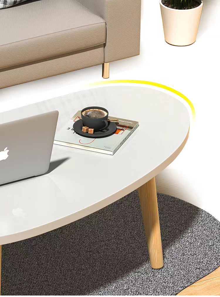 Melamine Coffee Table Marble Texture /Meja Kopi Bulat Ruang tamu ikea ...