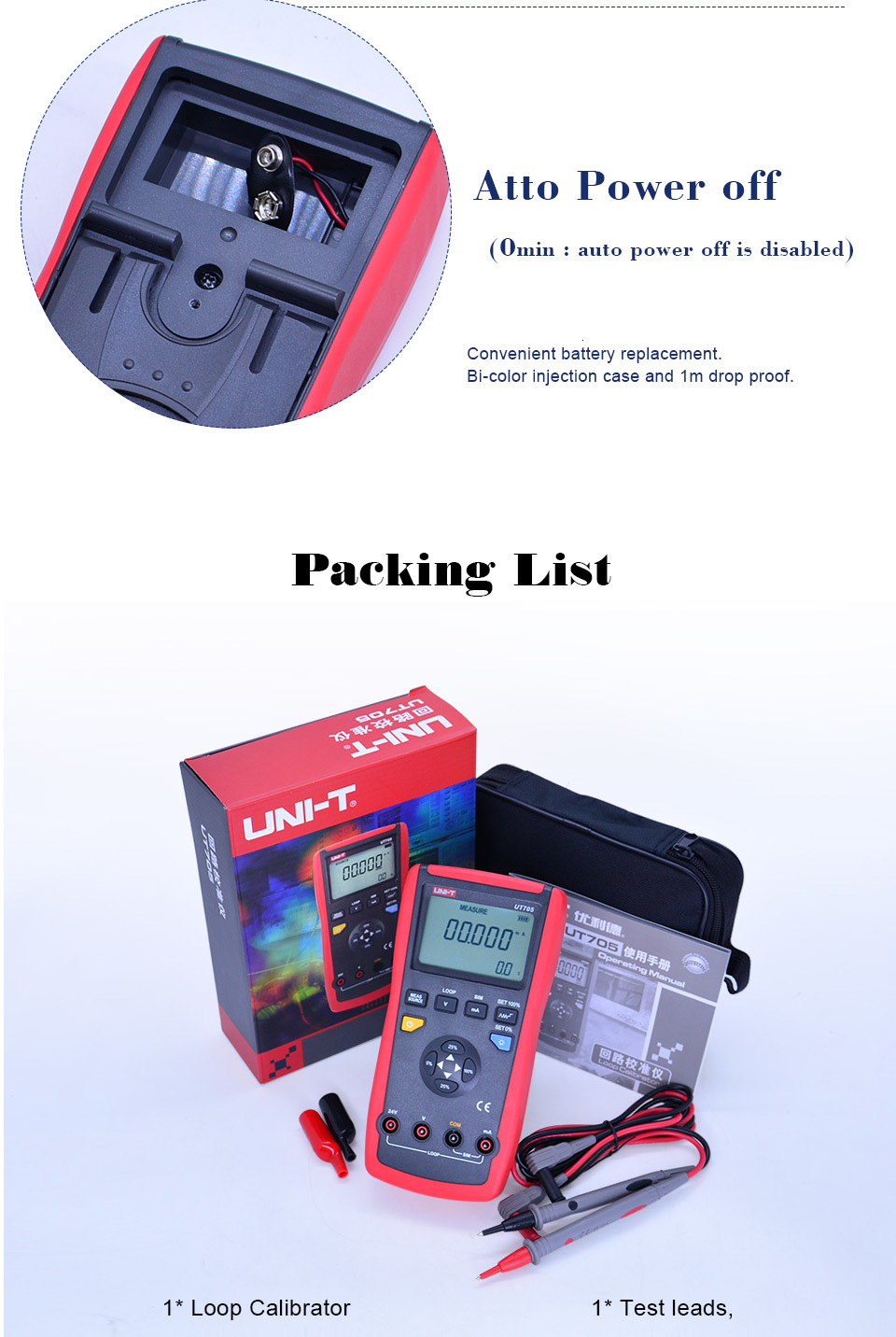 UNI-T UT705 Handheld Single Function Loop Calibrator DC Voltage/Current ...