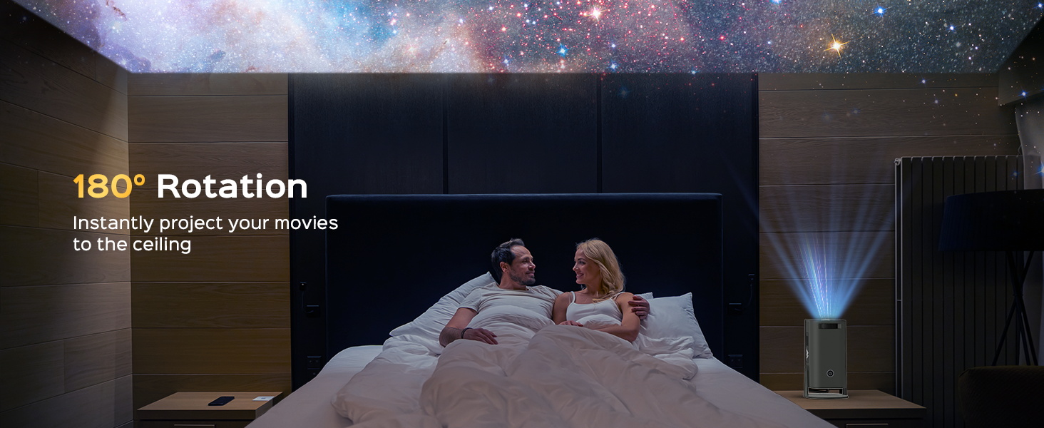 [180° Adjustable Bracket] Salange P330 Smart Mini 4K Projector, with ...