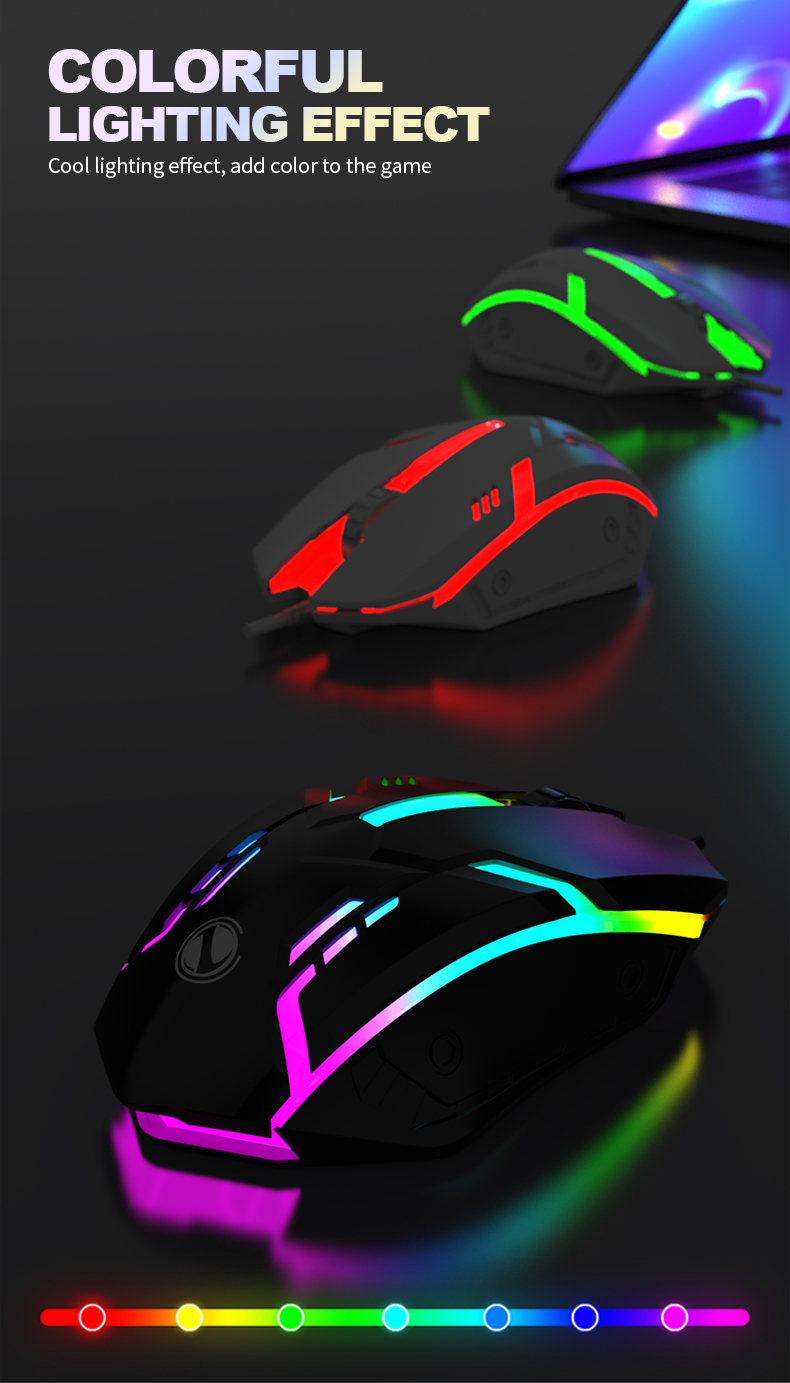 S1 USB Luminous Gaming Mouse with Wire for Computer Laptop Gaming ...