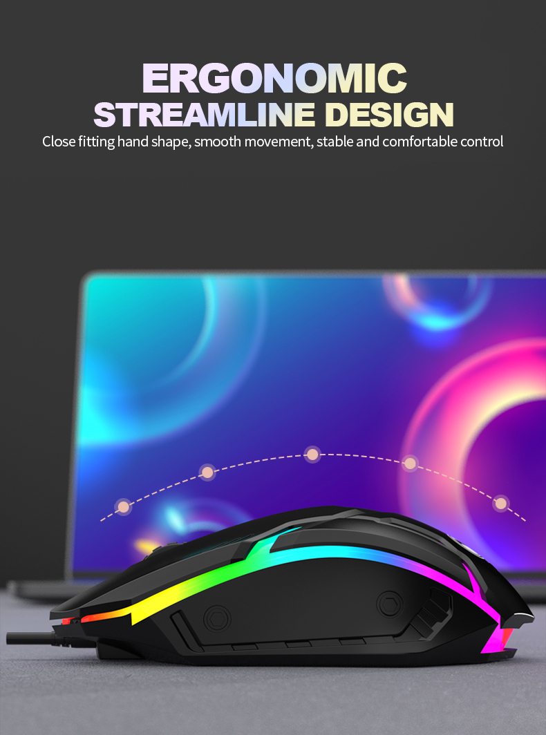 S1 USB Luminous Gaming Mouse with Wire for Computer Laptop Gaming ...