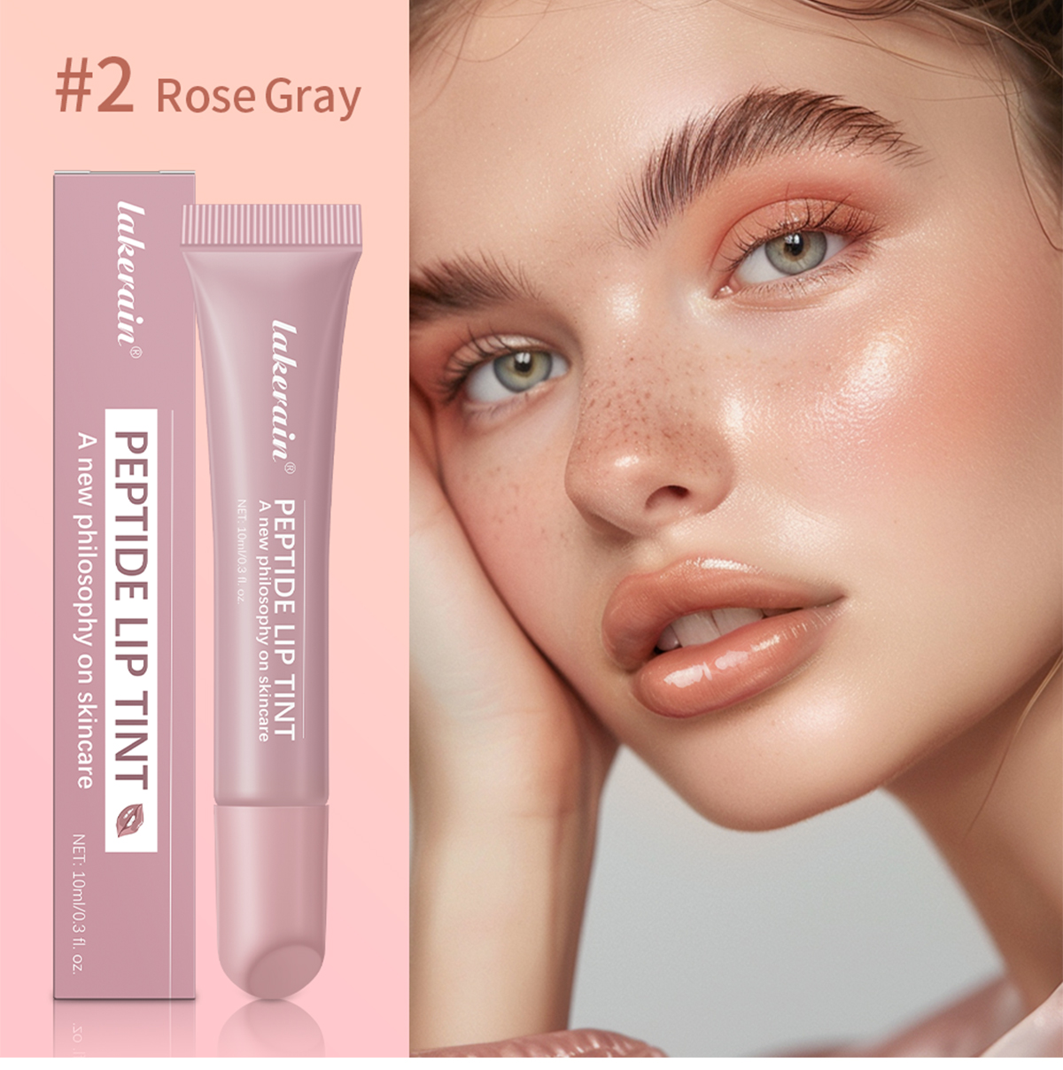 Lakerain Peptide Lip Tint Mirror Liquid Lip Gloss To Remove Dead Skin ...