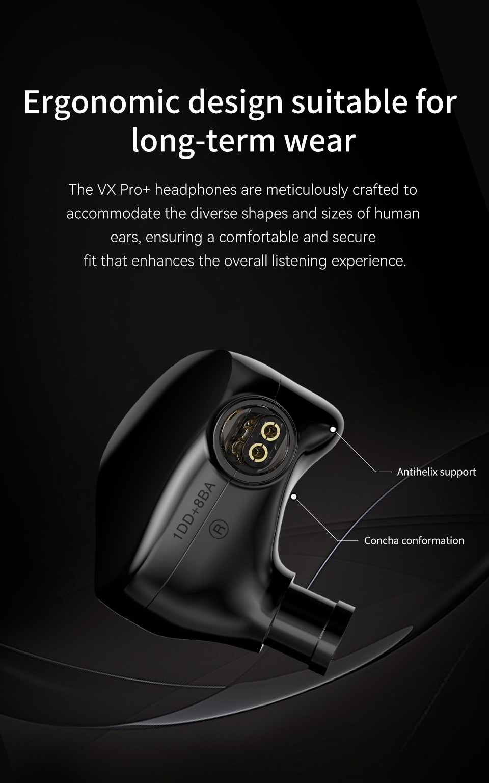 TRN VX PRO+ 8BA+1DD Hybrid Metal In Ear Earphones IEM HIFI Monitor ...