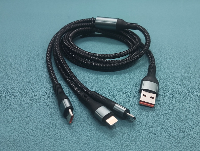 3-in-1 Multi Charging Cable,Fast Charger Cord Transmission TypeC USB ...