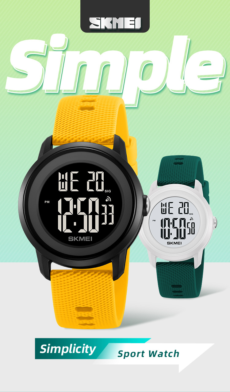 SKMEI 2218 Digital Sports Watch with Countdown & Stopwatch, 5 Bar Water ...