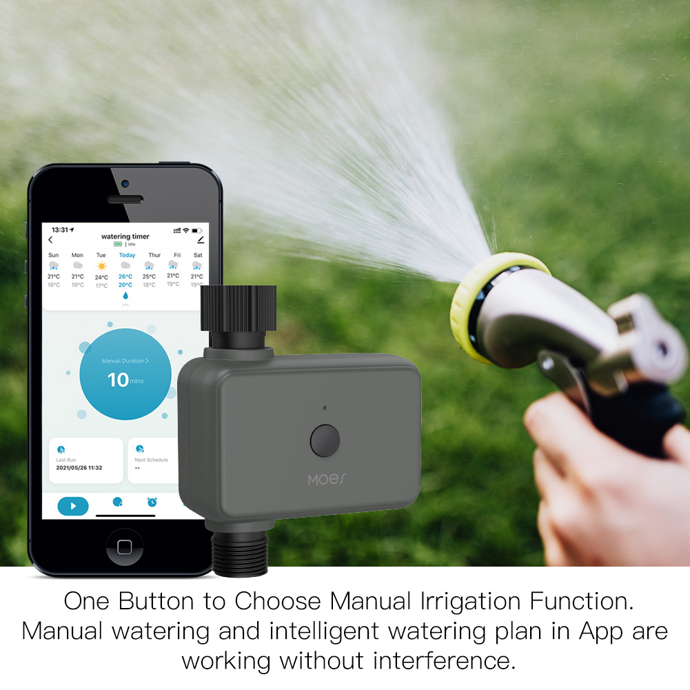Smart Tuya Bluetooth Water Timer Rain Delay Programmable Irrigation ...