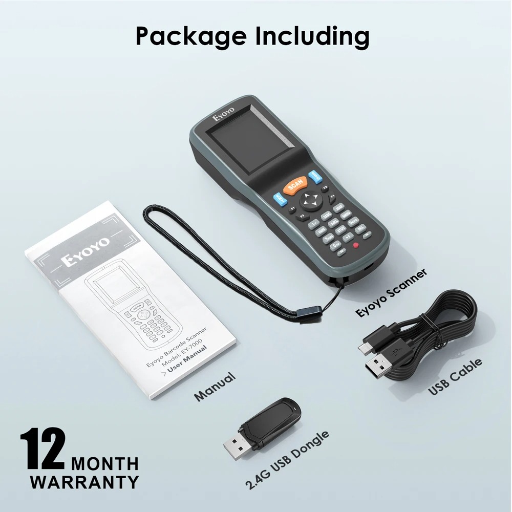 [🔥Super cost-effective🔥]Eyoyo EY-7000 Portable 1D/2D QR Code Scanner ...