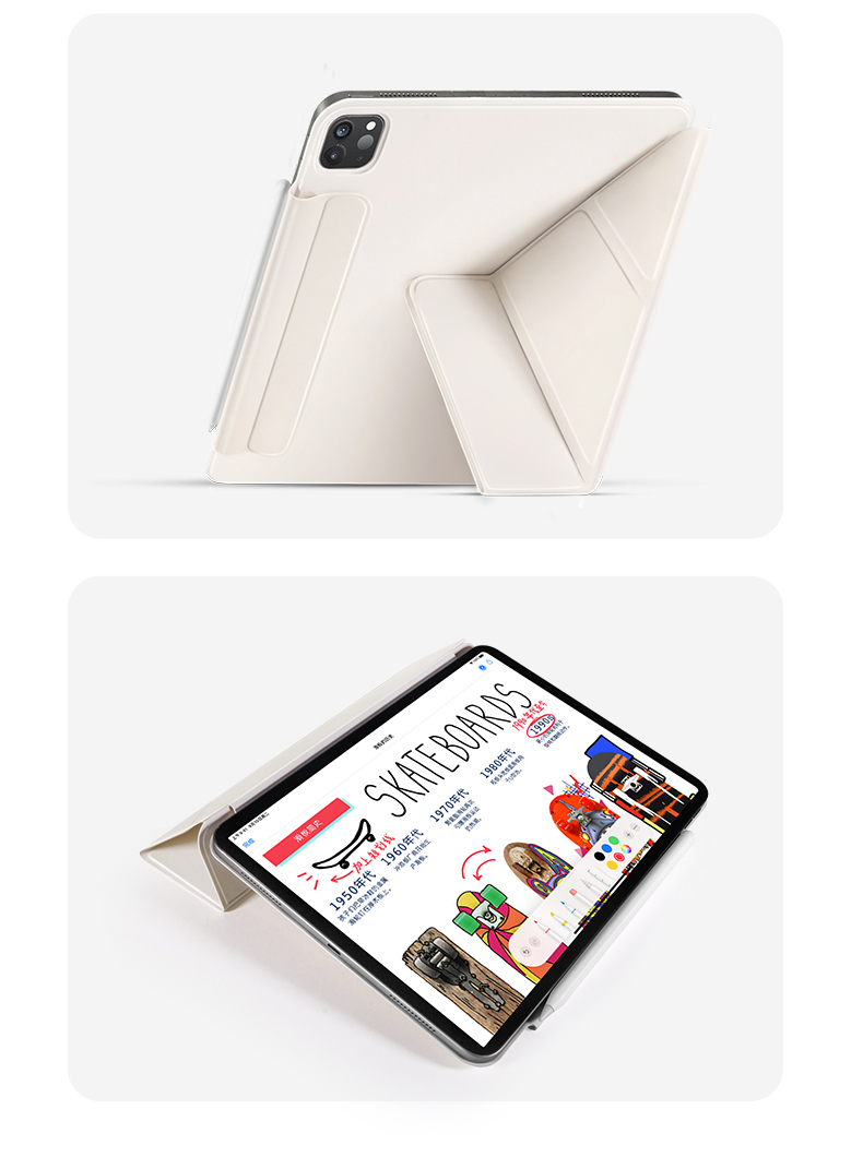 KENKE Durable Y-Shaped Magnetic Double-Sided Clip Case For iPad Series ...