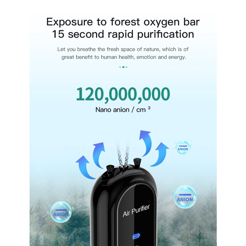 Perfect New Aolon ultra air purifier ionizer Necklace M9 with 150 ...