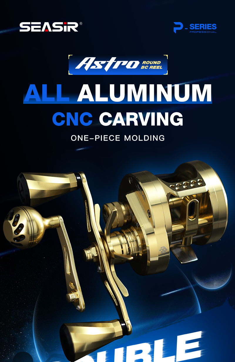 SEASIR ASTRO Round Reel CNC Aluminum Drum Baitcasting Reel Double ...