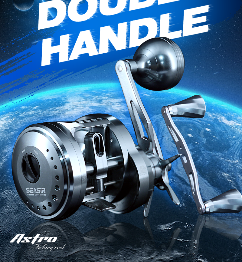 SEASIR ASTRO Round Reel CNC Aluminum Drum Baitcasting Reel Double ...