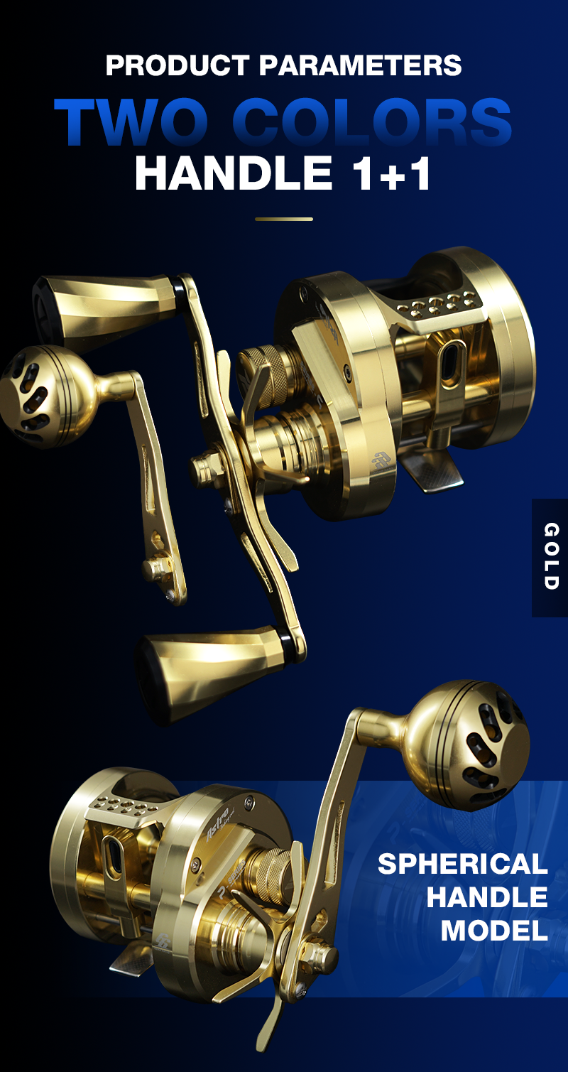 SEASIR ASTRO Round Reel CNC Aluminum Drum Baitcasting Reel Double ...