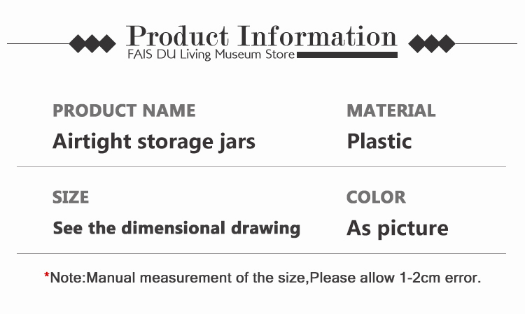 FAIS DU Food Storage Jar With Lid Kitchen Container Kitchen Organizer ...