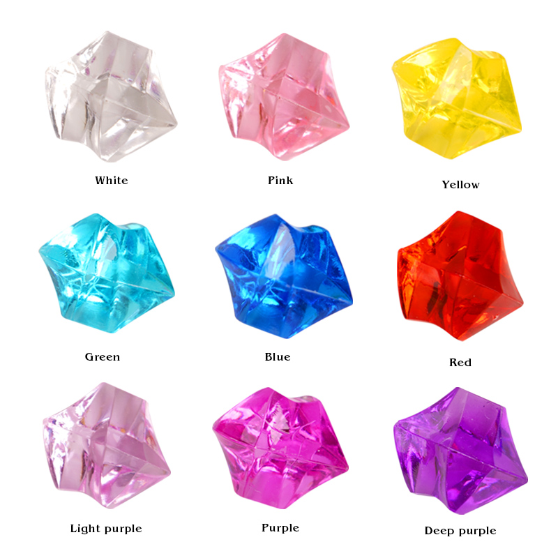 20pcs Acrylic Crystal Gem Stone Crushed Ice Rocks Aquarium Colorful ...